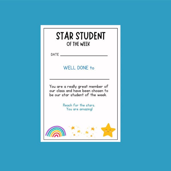 Star Student - Etsy