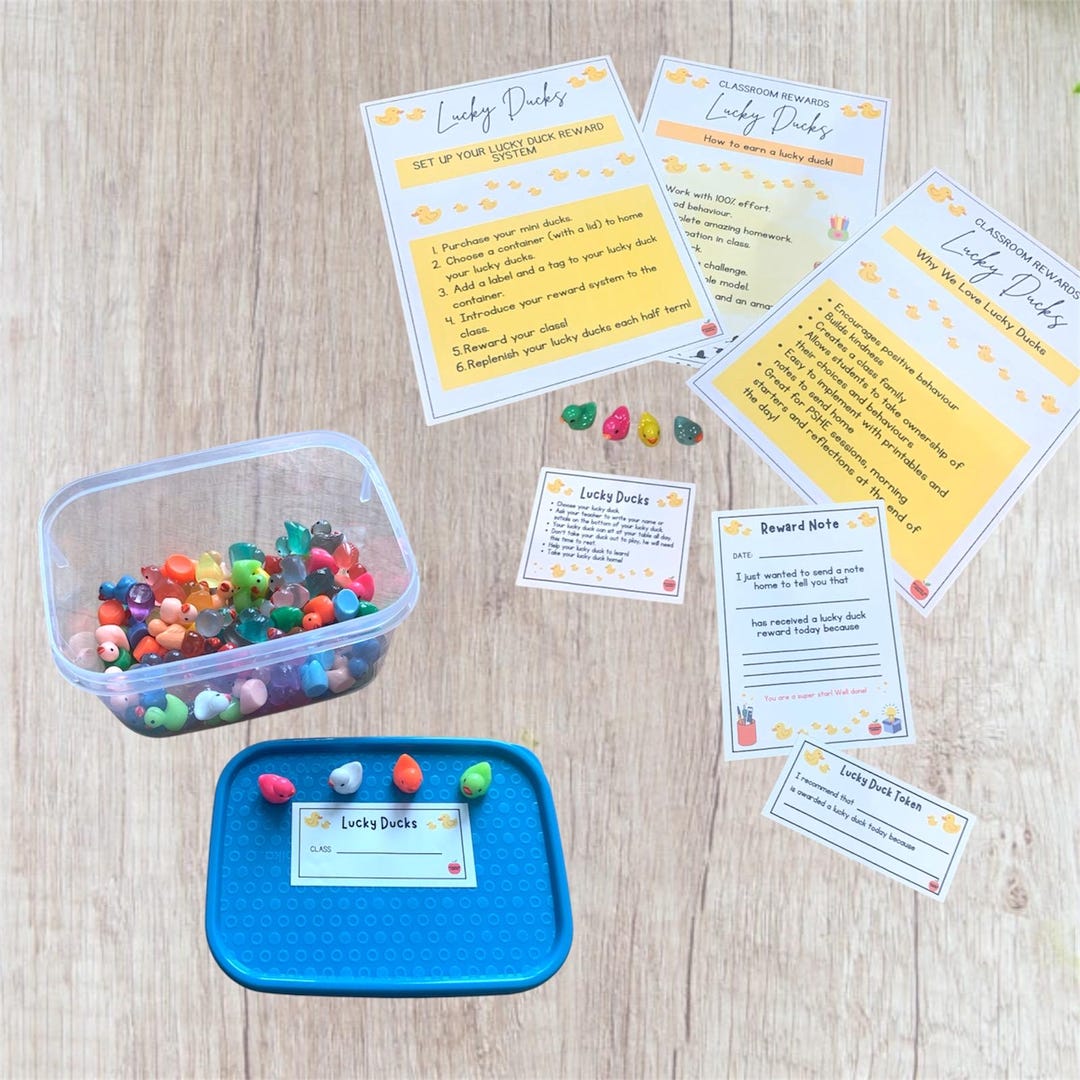 Lucky Ducks Classroom Reward System – 100 Mini Ducks & Printable ...
