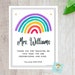 Printable Personalised Teacher Rainbow Gift Print - Add to a Frame - Etsy