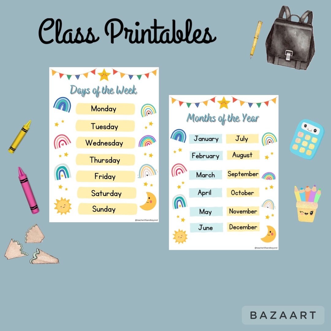 Rainbow Classroom Printables – Teacher Posters, Student of the Week ...