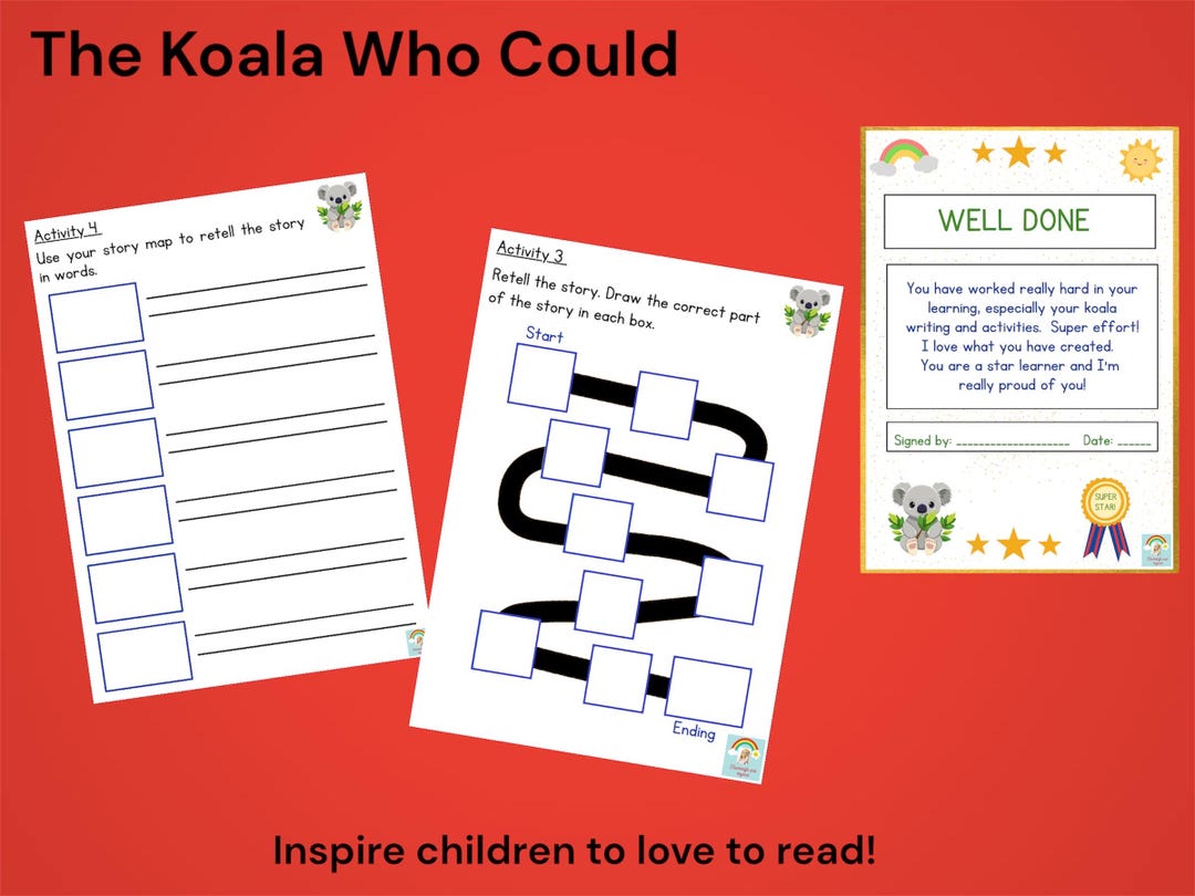 The Koala Who Could Activity Pack 2 - 4 Activities and a Well Done ...