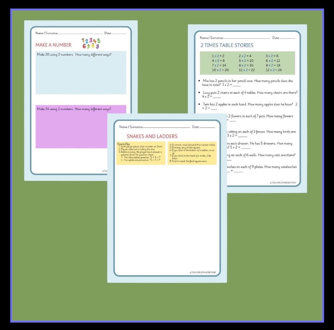 Early Finishers Year 2 Maths Resource - Digital Download - Etsy