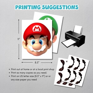 Pin the Moustache on Mario Game | Super Mario Birthday Party| Mario ...