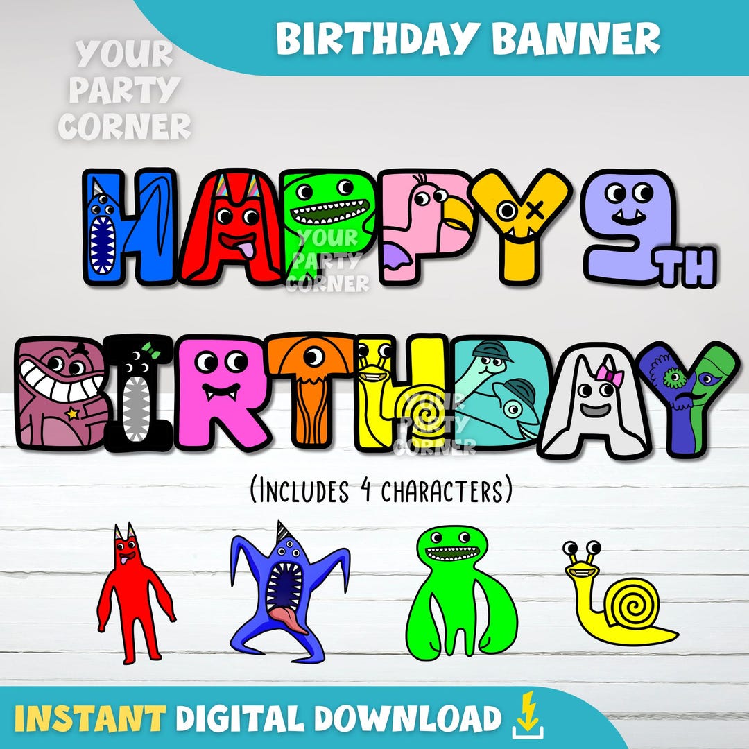Garten of Ban Ban Birthday Banner | Garten of Ban Ban Printable ...