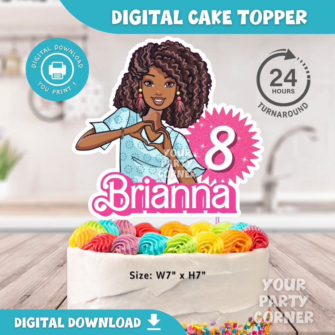 Customizable Digital Cake Topper for Kids' Birthday | Personalized ...
