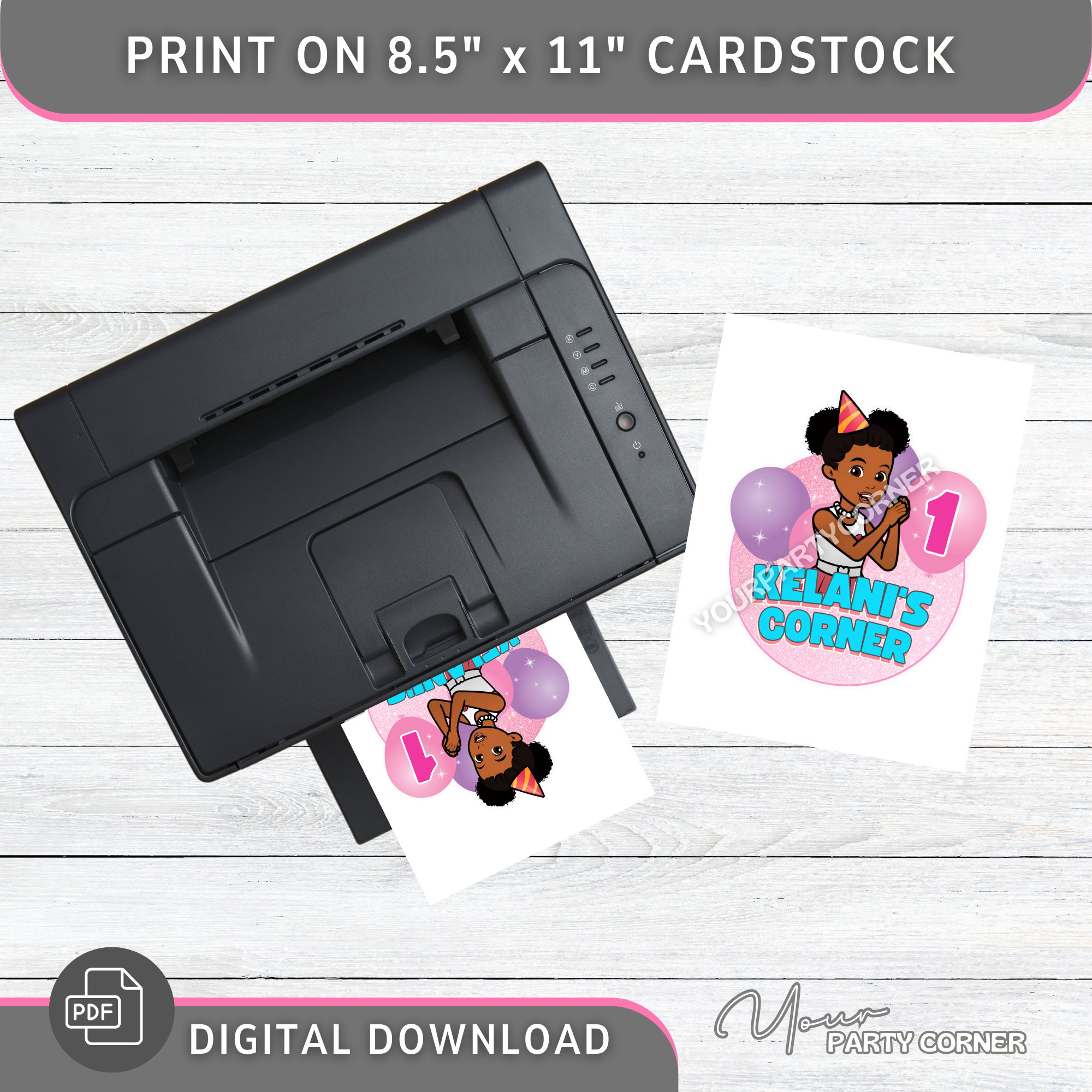 Customizable Digital Cake Topper for Kids' Birthday | Personalized ...