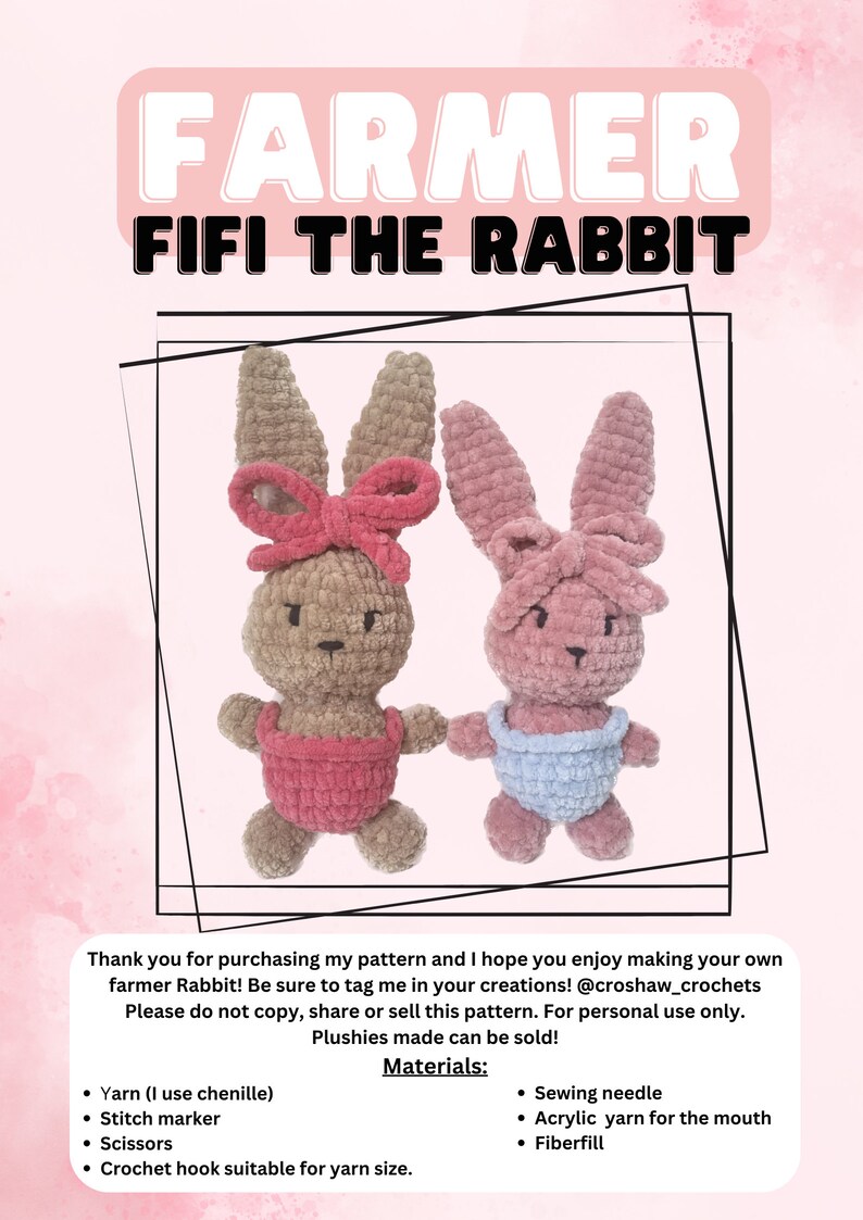 Crochet Rabbit Pattern - Etsy