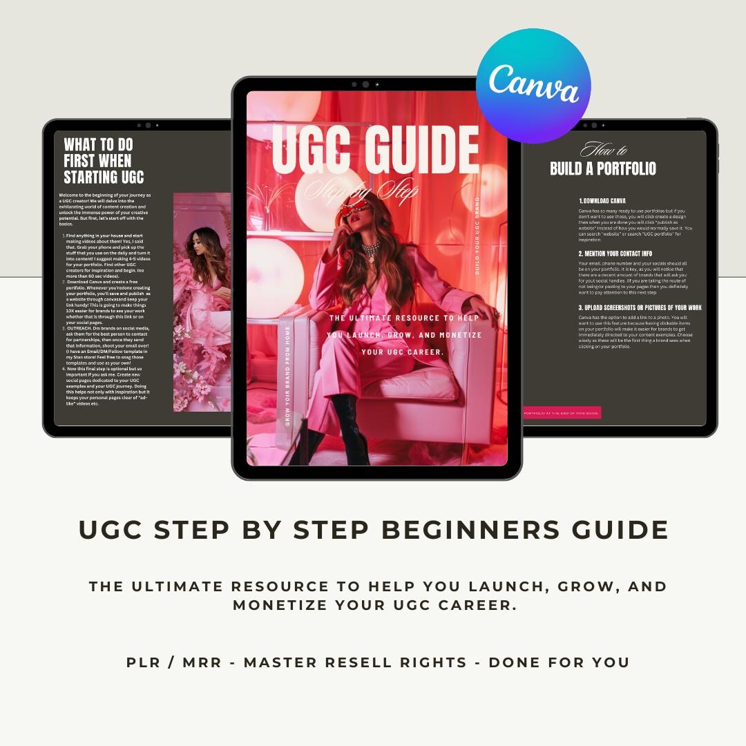 UGC Guide for UCG Creators & Influencers, UGC Beginners Guide, Ugc ...