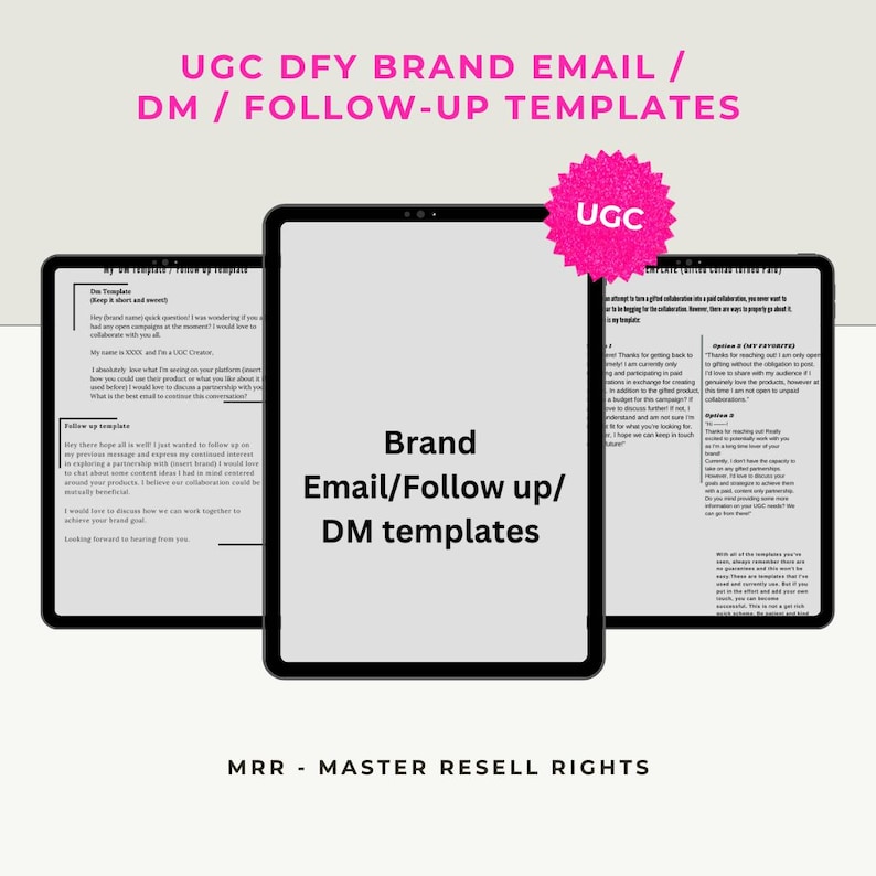 UGC Brand Pitch Templates for UGC Creators & Influencers, Ugc Email ...