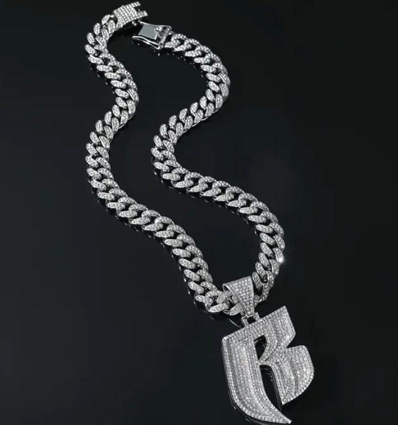 Sterling Silver Cuban Link Chain With Ruff Riders Pendent - Etsy