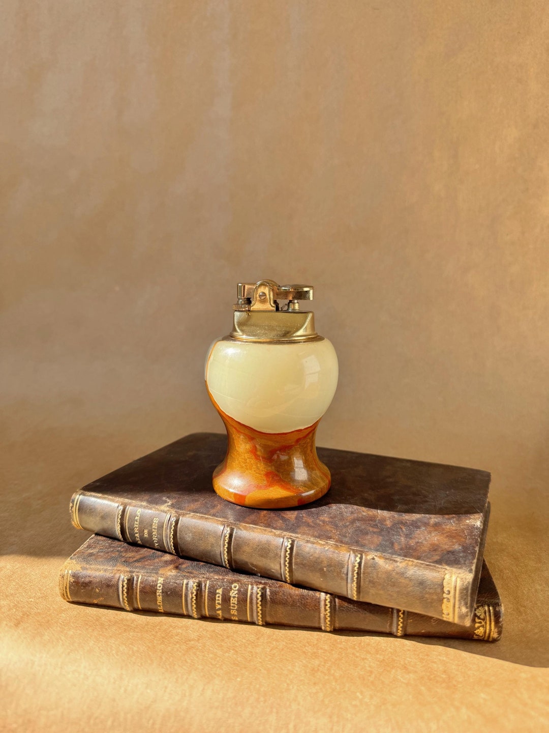 Vintage Onyx Marble Table Lighter - Etsy