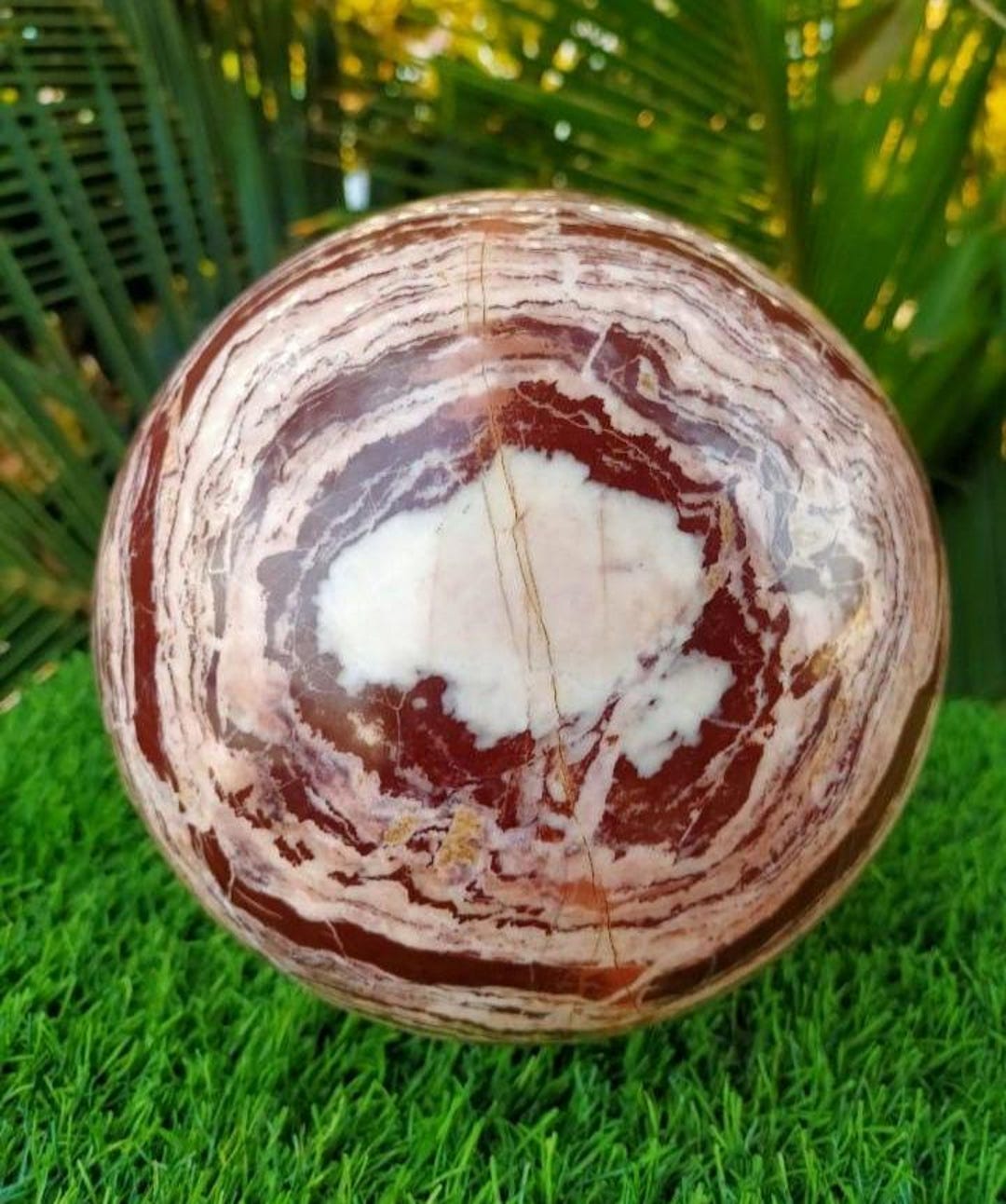 Huge 190 MM Large Brown Chocolate Jasper Stripes Sphere High Quality ...