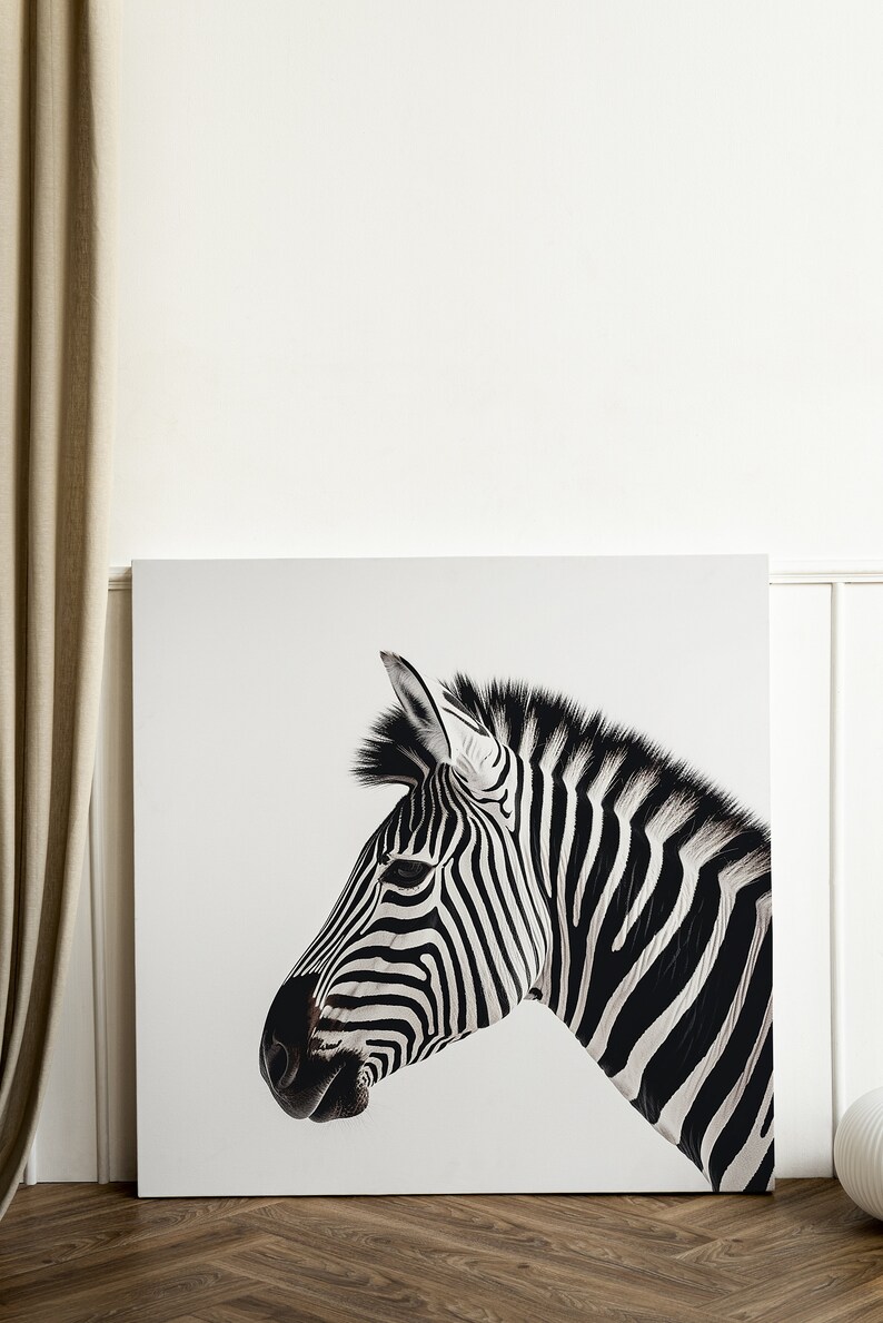 Zebra Design Black and White to Print Wild Horse Zebra Minimalist White ...