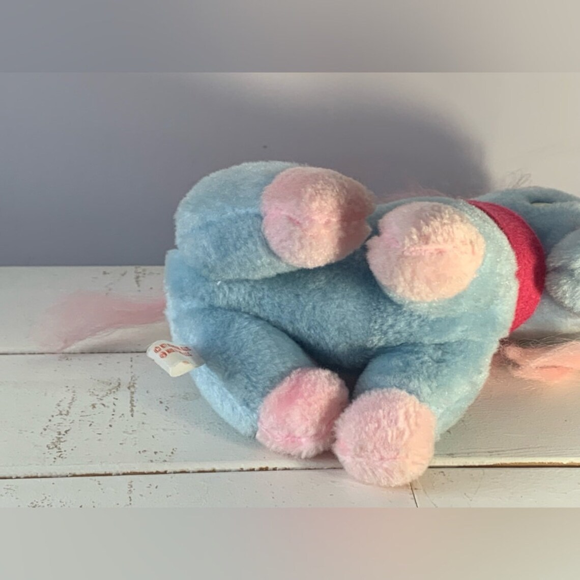 Vintage 80s MTY International Pink & Blue Plush Stuffed Animal Horse ...