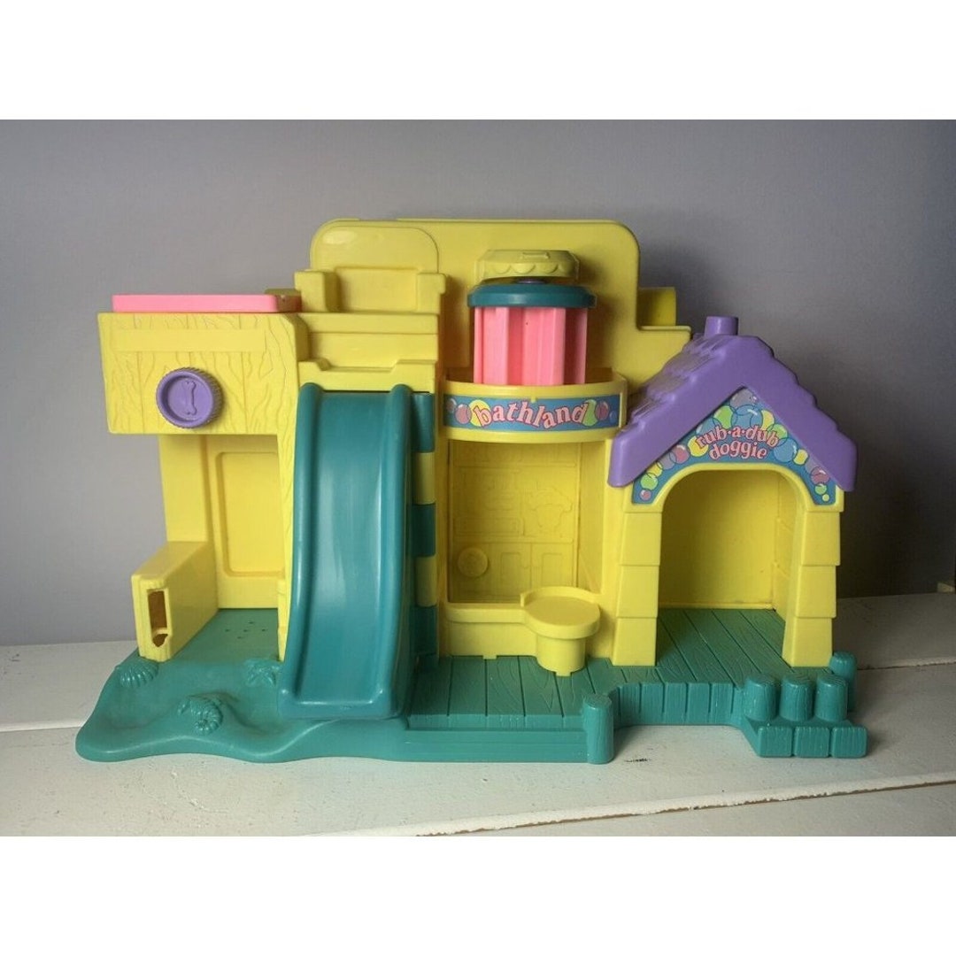 Little Rub A Dub Doggie Bath Time Playset 1991 RARE Vintage Toy Playset ...