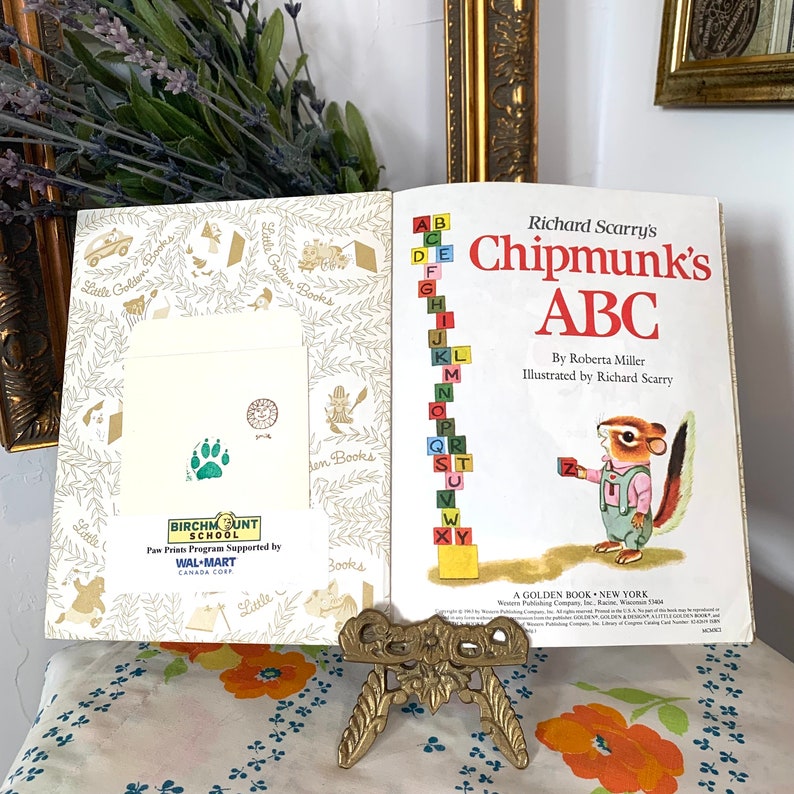 Richard Scarry's Chipmunk's ABC A Little Golden Book Vintage Children's ...