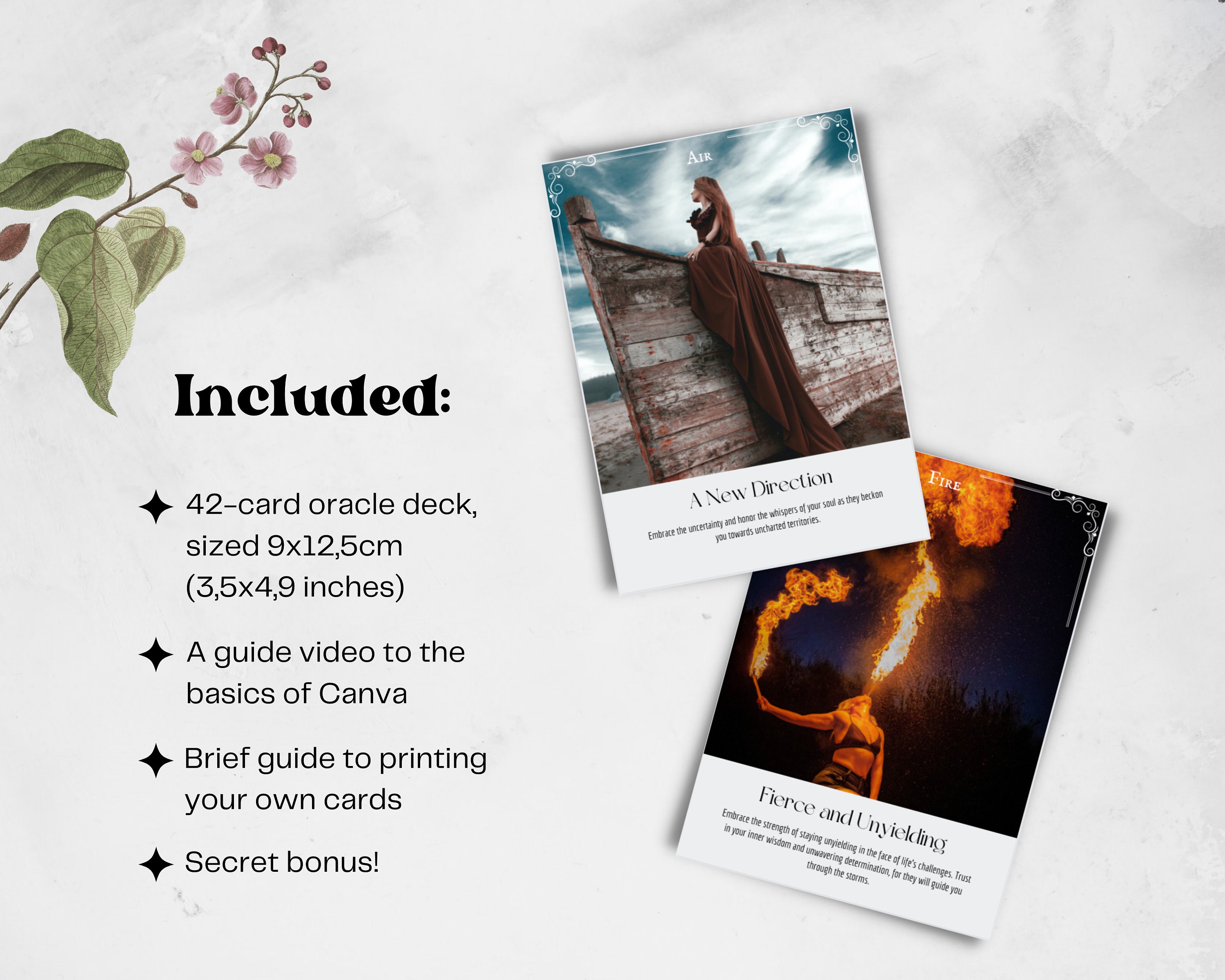 Printable Feminine Oracle Cards the Elemental Goddess Oracle Deck PLR ...
