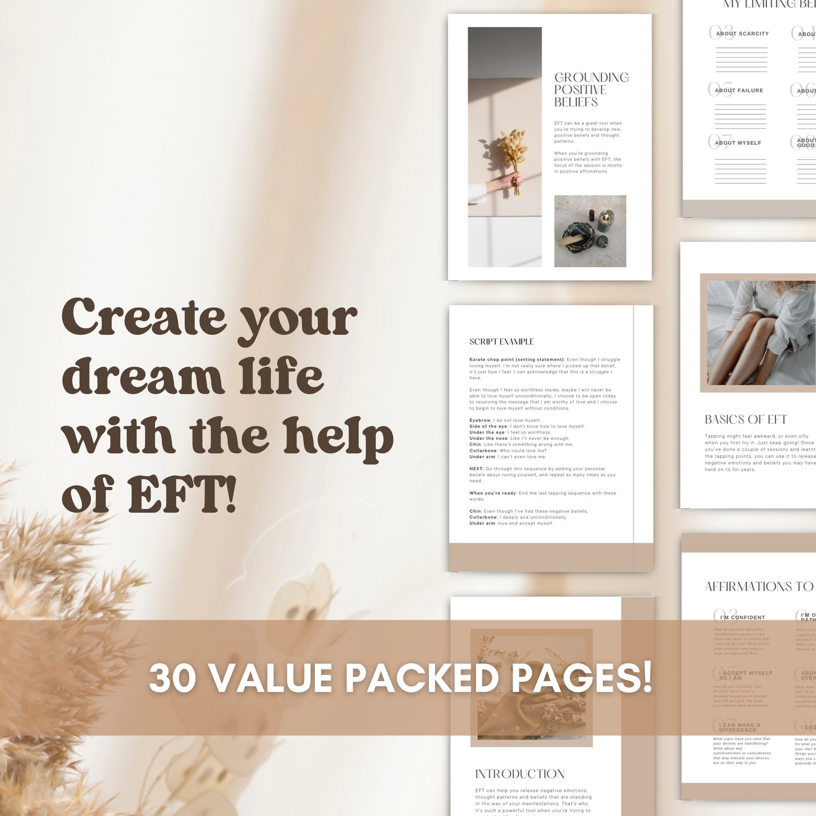 Plr EFT Manifestation Workbook | Editable EFT Tapping Workbook | EFT ...