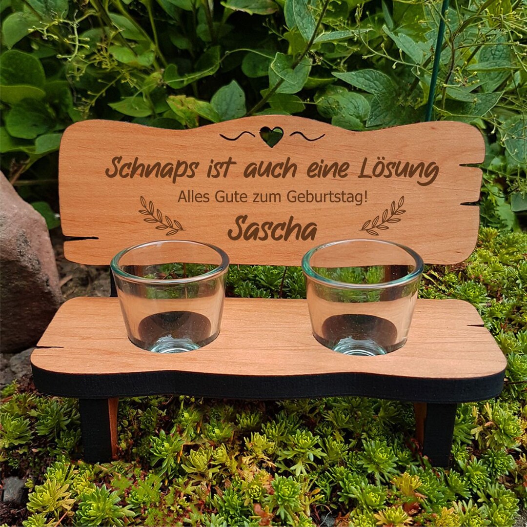 Personalized Liquor Bench With Engraving - Birthday Gift - Liquor Bench ...