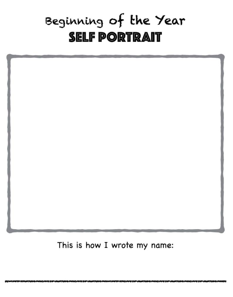 Yearly Self Portraits for Beginning, Middle, and End of the Year - Etsy