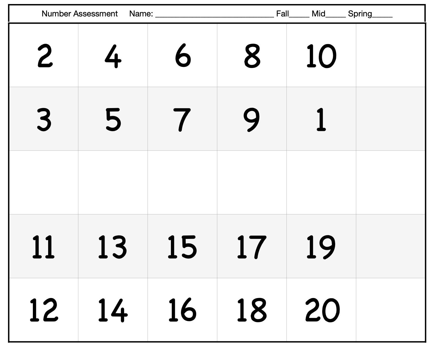 4k/preschool Assessment Forms - Etsy