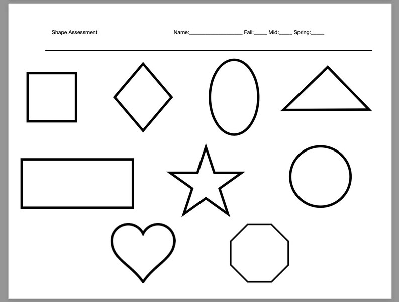 4k/preschool Assessment Forms - Etsy