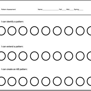 4k/preschool Assessment Forms - Etsy