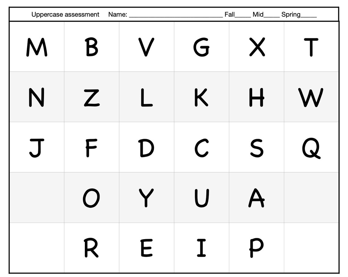 4k/preschool Assessment Forms - Etsy