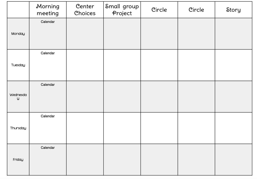 4k/preschool Lesson Plan - Etsy