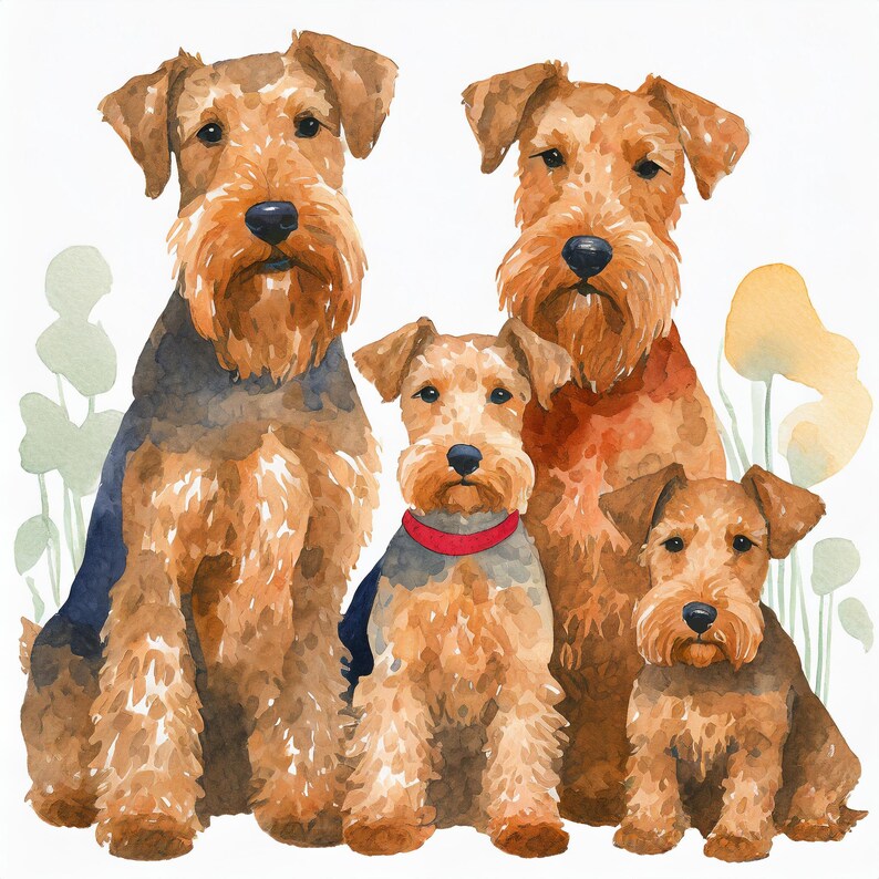 Airedale Terrier PNG Collection - Instant Download, Print-ready Digital ...