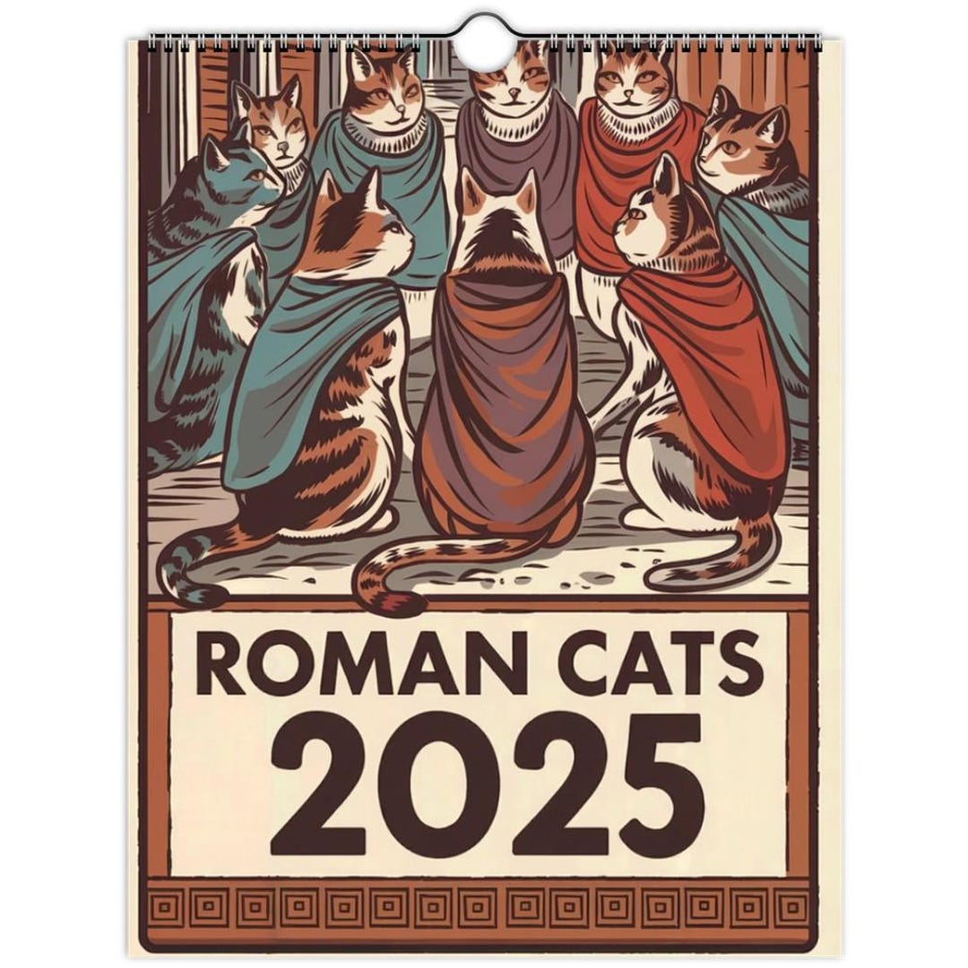 Ancient Roman Cats Calendar | Customise It to Start Any Month You Want! - Etsy