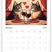 Vintage Retro Cat Wall Calendar: Custom Start Date - Etsy
