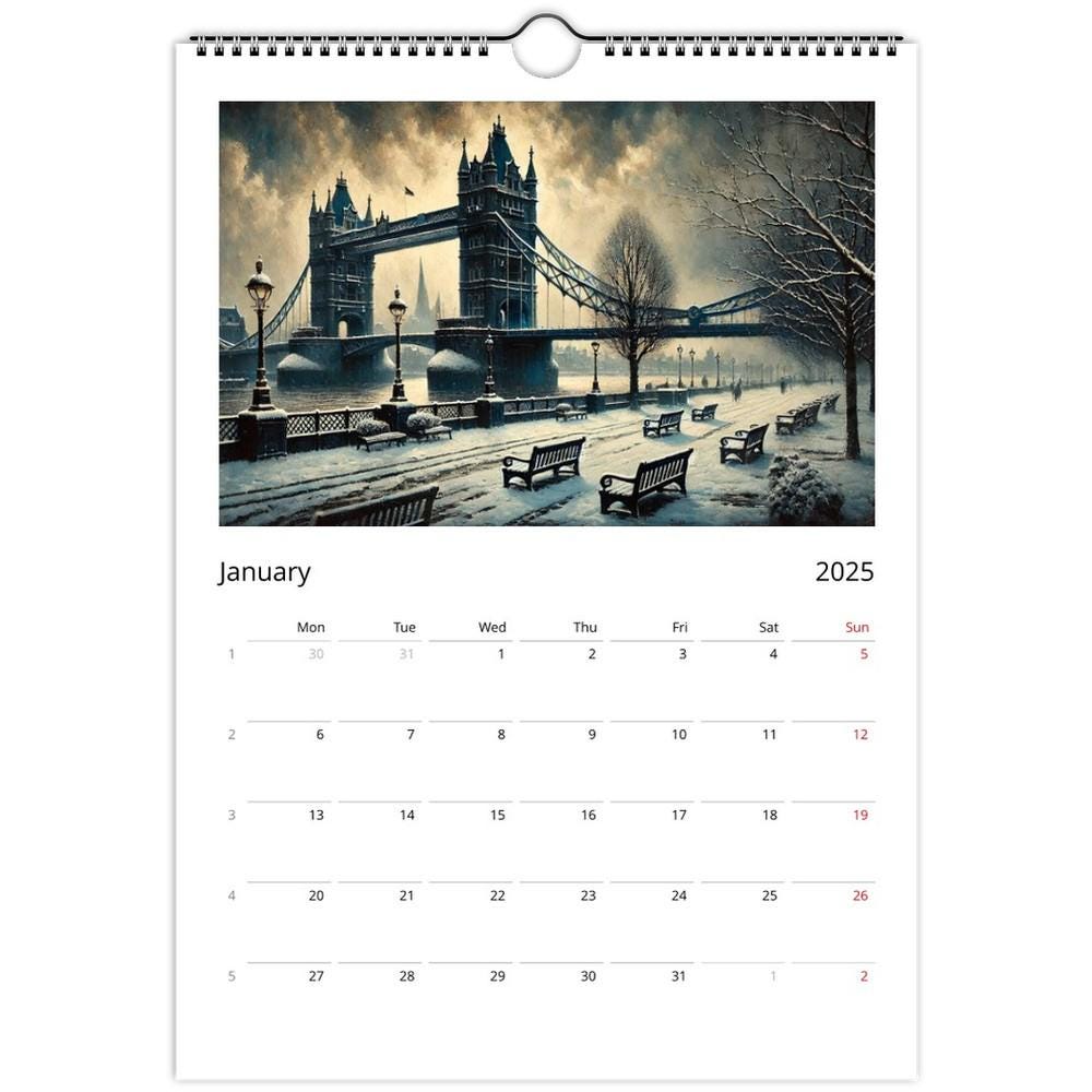 2025 Vintage London Calendar Experience London 90 Years Ago Unique ...