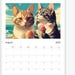 Vintage Retro Cat Wall Calendar: Custom Start Date - Etsy