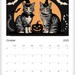 Vintage Retro Cat Wall Calendar: Custom Start Date - Etsy