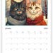 Vintage Retro Cat Wall Calendar: Custom Start Date - Etsy