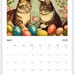 Vintage Retro Cat Wall Calendar: Custom Start Date - Etsy