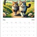 Vintage Retro Cat Wall Calendar: Custom Start Date - Etsy