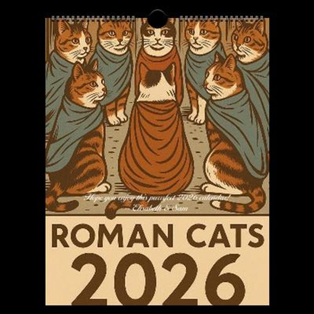 Ancient Roman Cats Calendar | Customise It to Start Any Month You Want ...