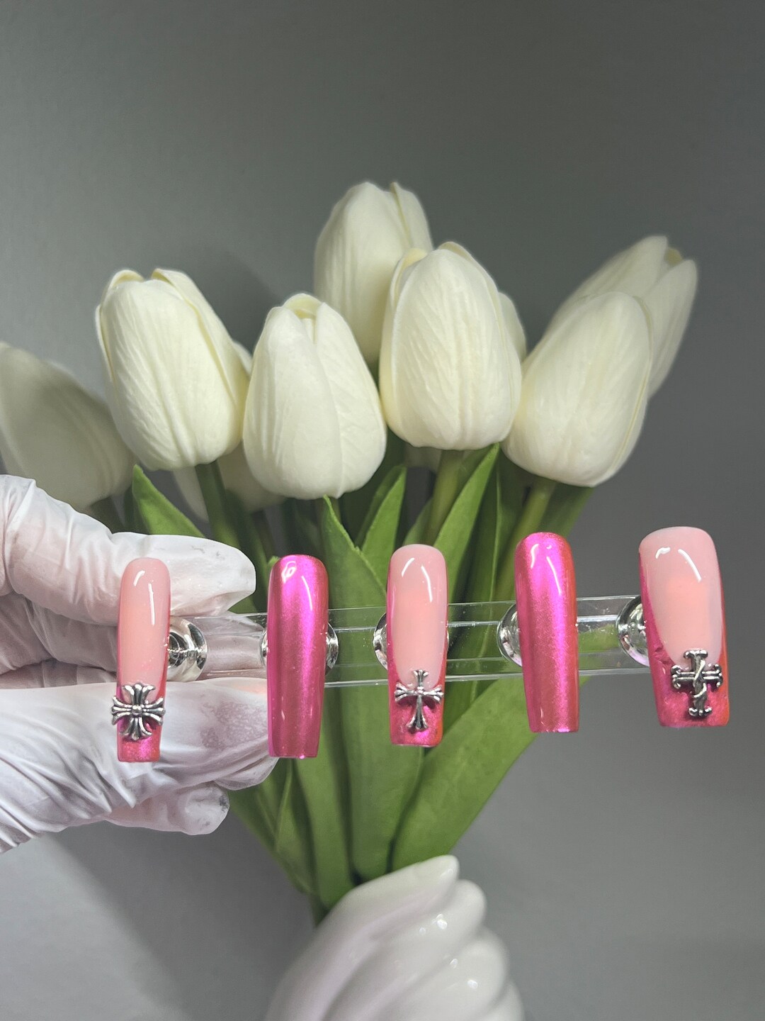 Edgy Barbie | Barbie Inspired Nails | Pink Nails | Pink French Tip ...