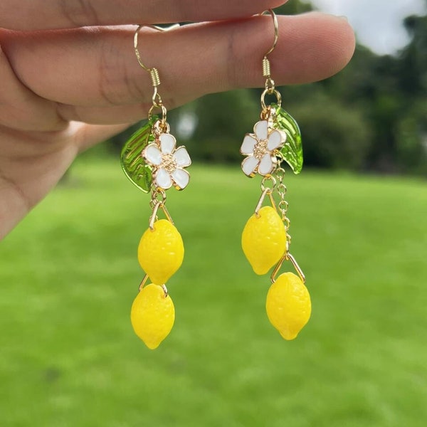 Lemon Earrings - Etsy