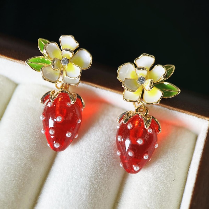 Strawberry Jewelry - Etsy