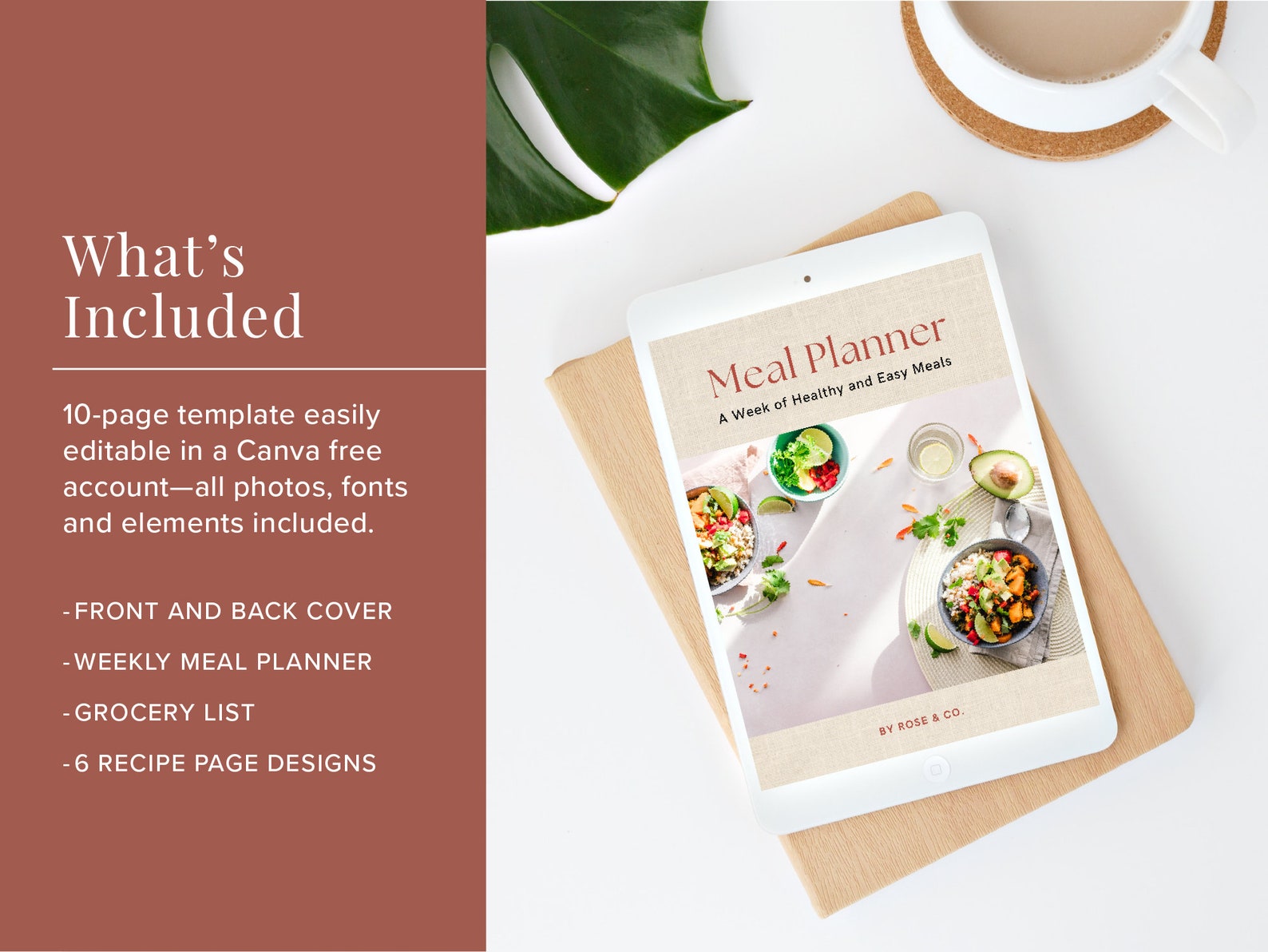 Canva Digital Cookbook Template | Canva Recipe Book Template | Meal ...