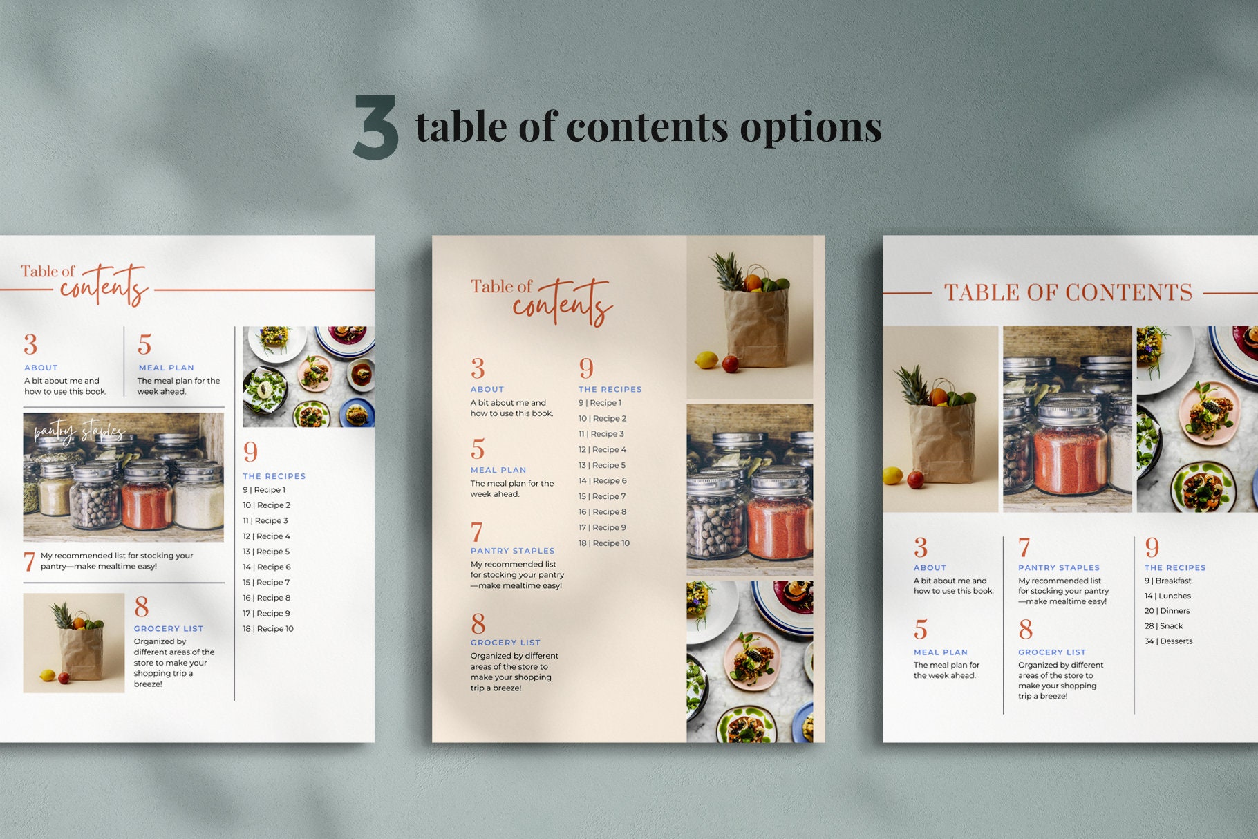 Canva Cookbook Template | Editable Recipe Ebook | Meal Planner and ...