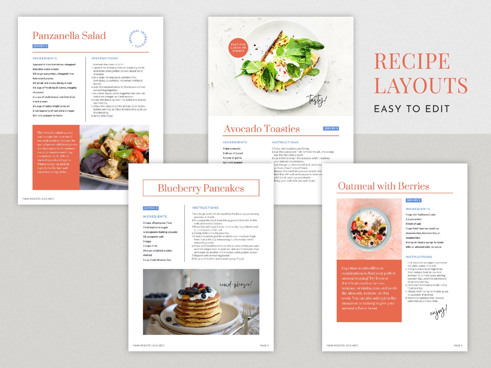 Canva Recipe Book Template | Canva Cookbook Template | Digital Cookbook ...