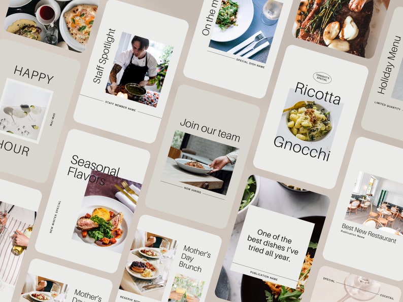 Canva Instagram Templates for Restaurants, Bars and Chefs | Canva Food ...