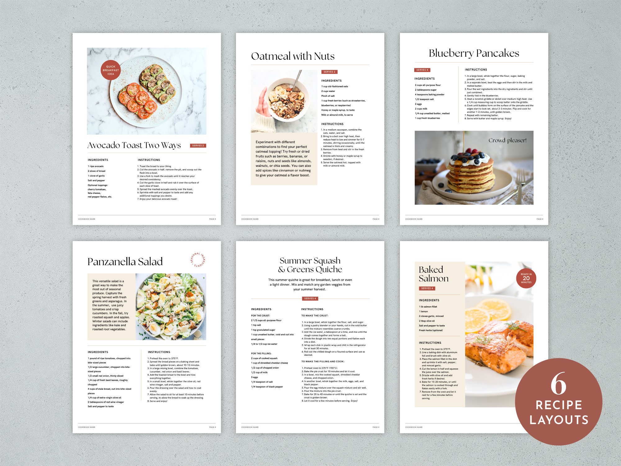 Canva Digital Cookbook Template Canva Recipe Book Template Meal Planner ...