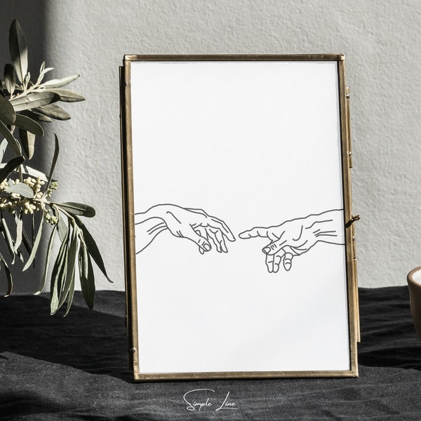 Gottes und adams hände - Etsy.de