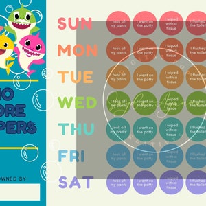 Baby Shark Potty Training Chart & Certificate - Etsy