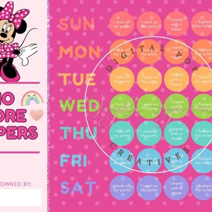 Minnie Mouse Potty Training Chart & Certificate - Etsy